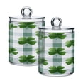 2PCS Clear Storage Jars Cotton Swabs Cans Translucent Plasticental ...