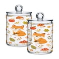 2PCS Clear Storage Jars Cotton Swabs Cans Translucent Plasticental ...