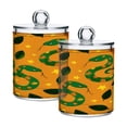 2PCS Clear Storage Jars Cotton Swabs Cans Translucent Plasticental ...