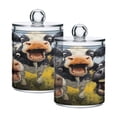 2PCS Clear Storage Jars Cotton Swabs Cans Translucent Plasticental ...