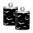 2PCS Clear Storage Jars Cotton Swabs Cans Translucent Plasticental ...