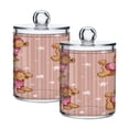2PCS Clear Storage Jars Cotton Swabs Cans Translucent Plasticental ...