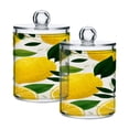 2PCS Clear Storage Jars Cotton Swabs Cans Translucent Plasticental ...