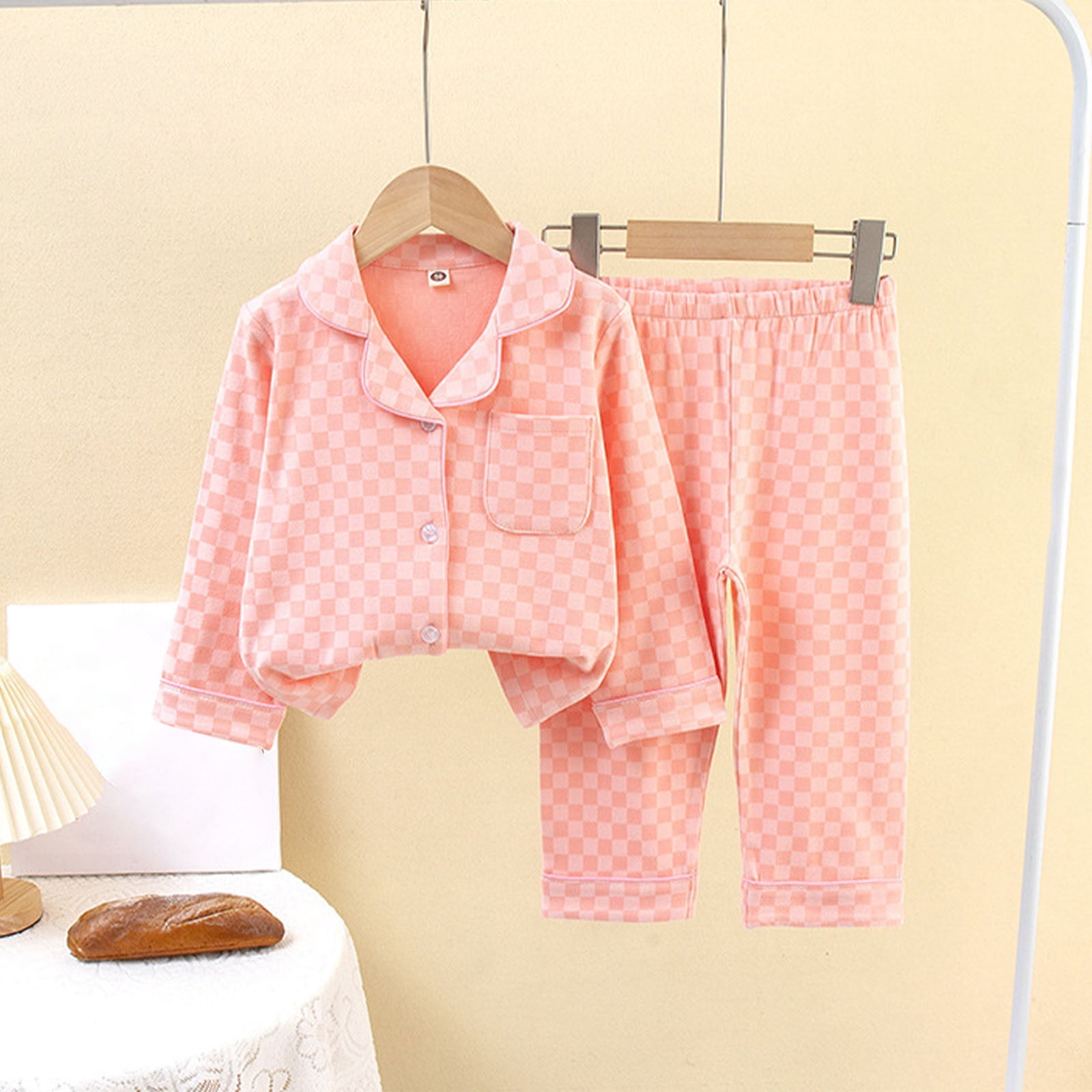 2PCS Clothes Set Outfits for Kids New Children's Spring Checkered ...