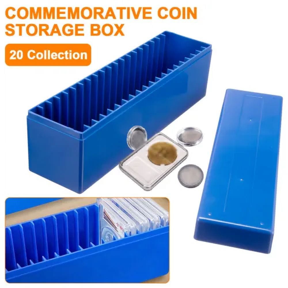 2PCS Coin Storage Box Case 20 Slab Coin Holder for PCGS NGC PCCB PMGab ...