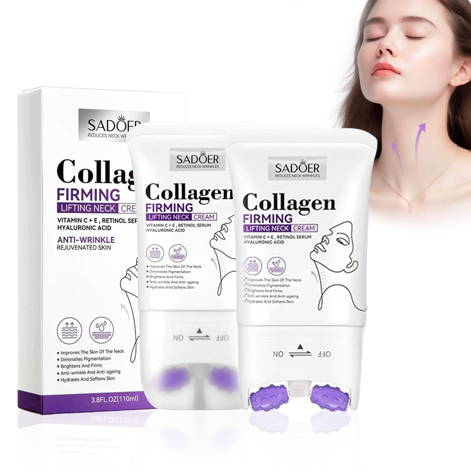 2PCS Collagen Firming Neck Cream, Neck Tightening Cream, Tighten And ...