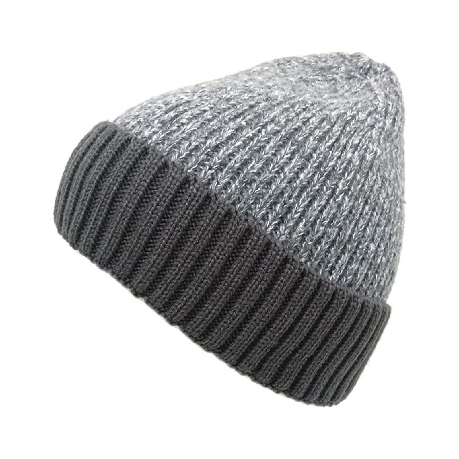 2PCS Color Matching Jacquard Autumn And Winter Knitted Hat Outdoor ...
