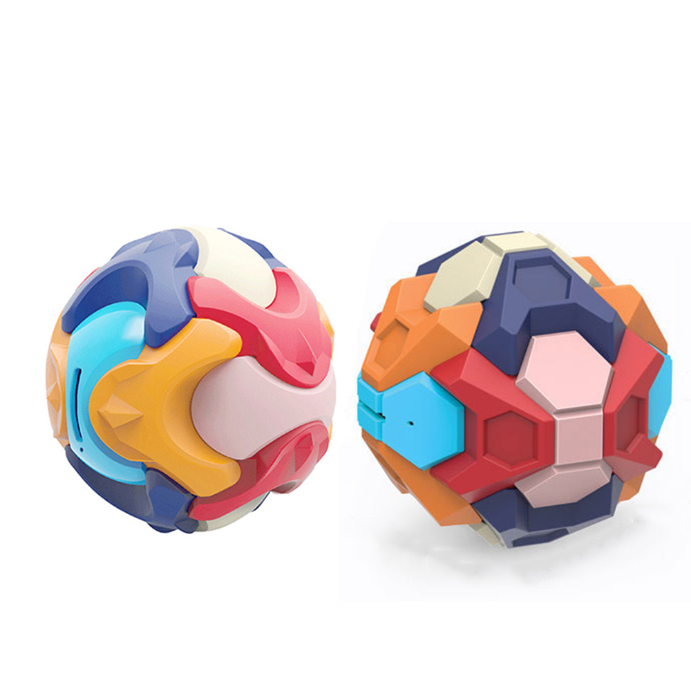 2PCS - Colorful 3D Intelligence Puzzles Blocks Ball Puzzle Brain ...