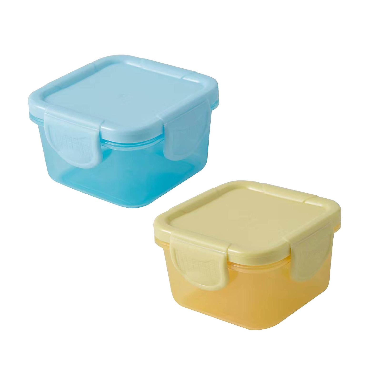 2PCS Containers with Lids Small Food Storage Containers with Clamping ...