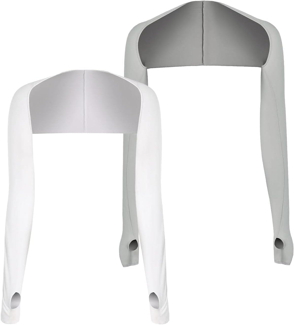 2PCS Cooling Shawl Arm Sleeve with Finger Hole Anti-UV Sun Protection ...