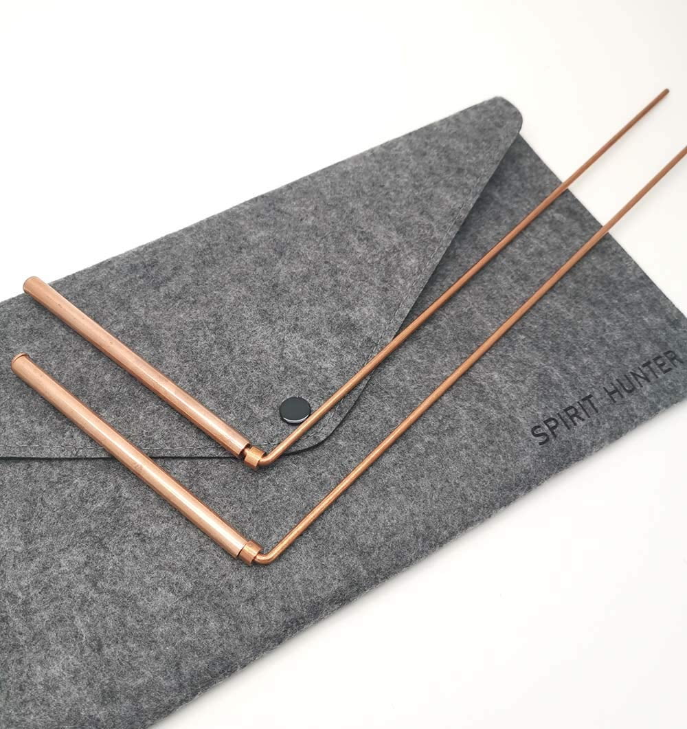 2PCS Copper Dowsing Rod, Divining Rods Upgraded Flexible Rotation Tool ...