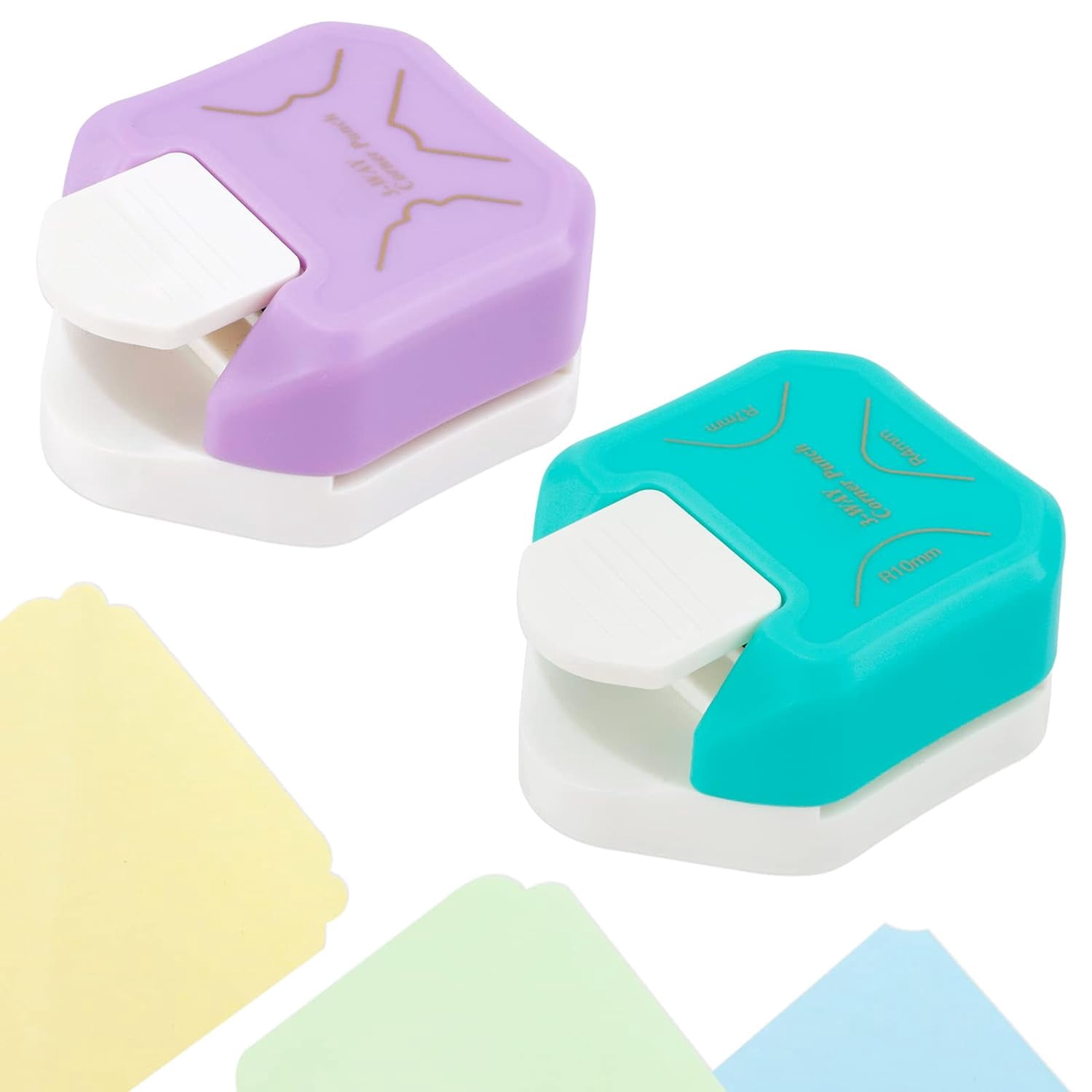 MOAMUN 2PCS Corner Rounder Punch, 3 in 1 Paper Punches , 3 Way Corner ...
