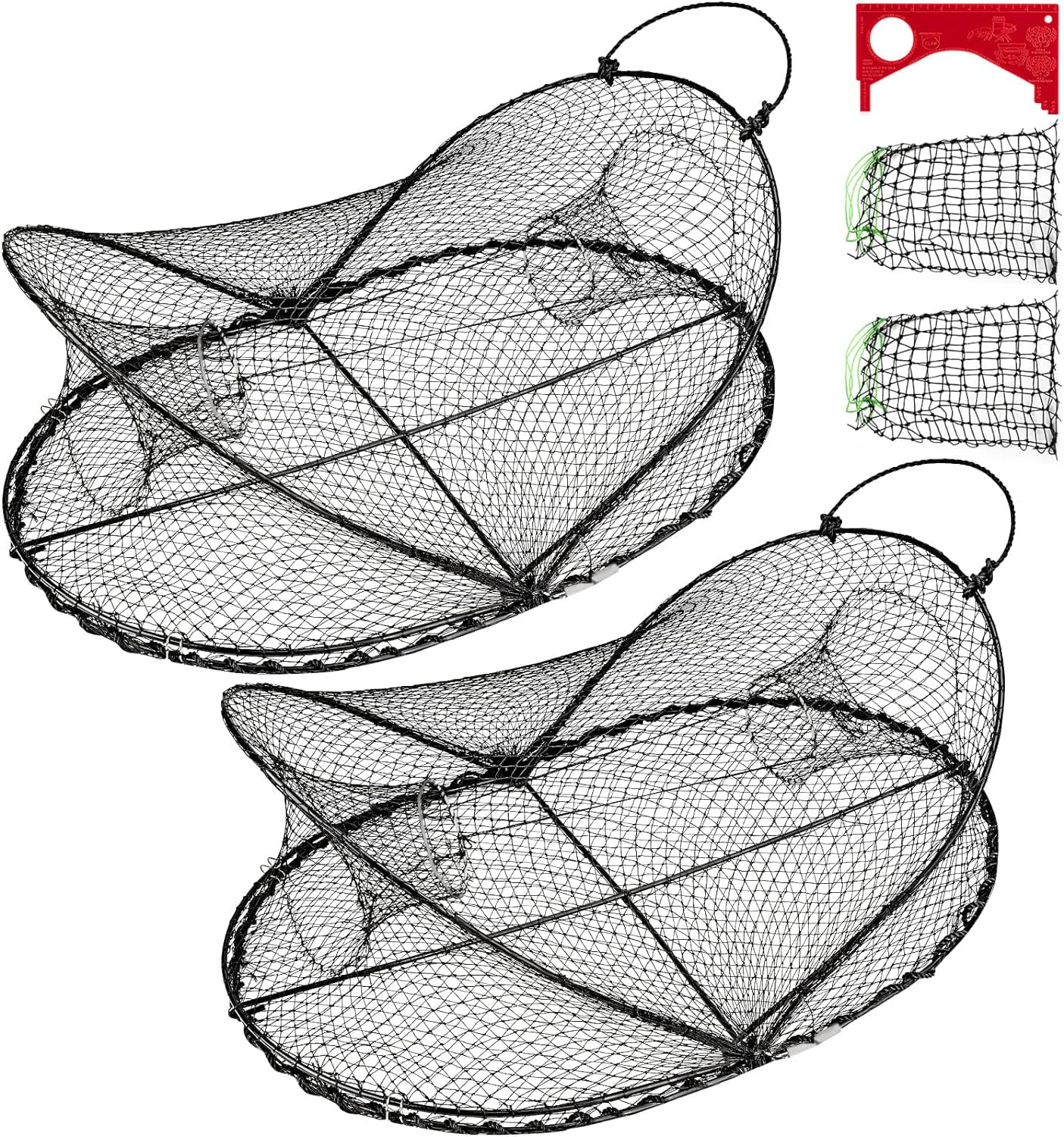 2PCS Crawfish Trap, Crab Traps for Blue Crabs Crayfish Crawdad Trap Minnow Bait Trap Fish Nets ...