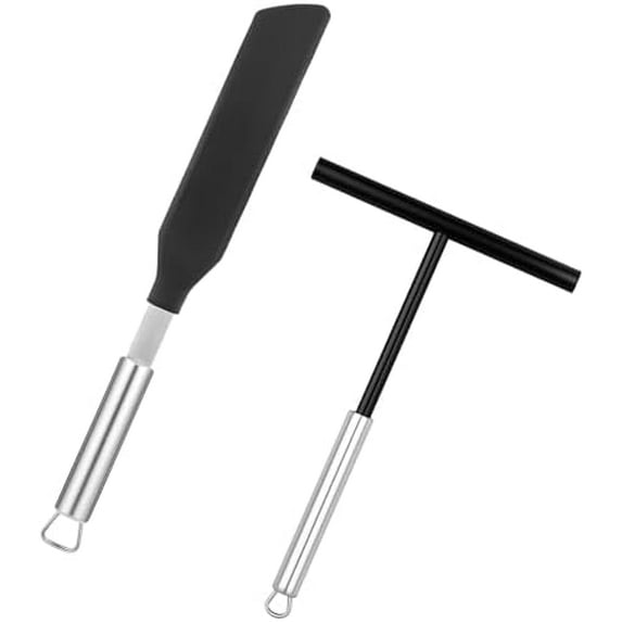 2PCS Crepe Spreader and Spatula Kit, 8inch T-Shaped Batter Spreaders ...