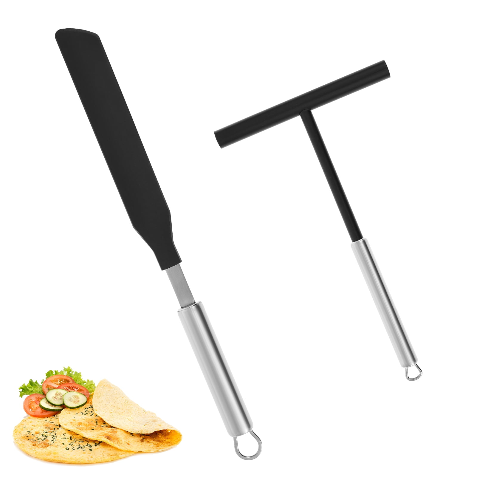 2PCS Crepe Spreader and Spatula Set Crepe Pan Maker Batter Spreader ...