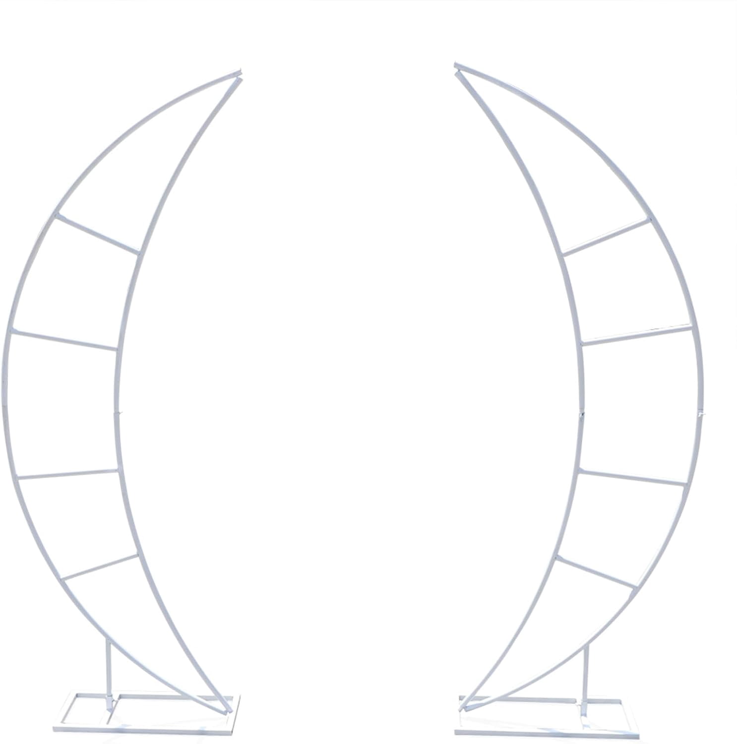 2PCS Crescent Arch Flower Stand, 6.5ft Wedding Moon Arch Stand ...