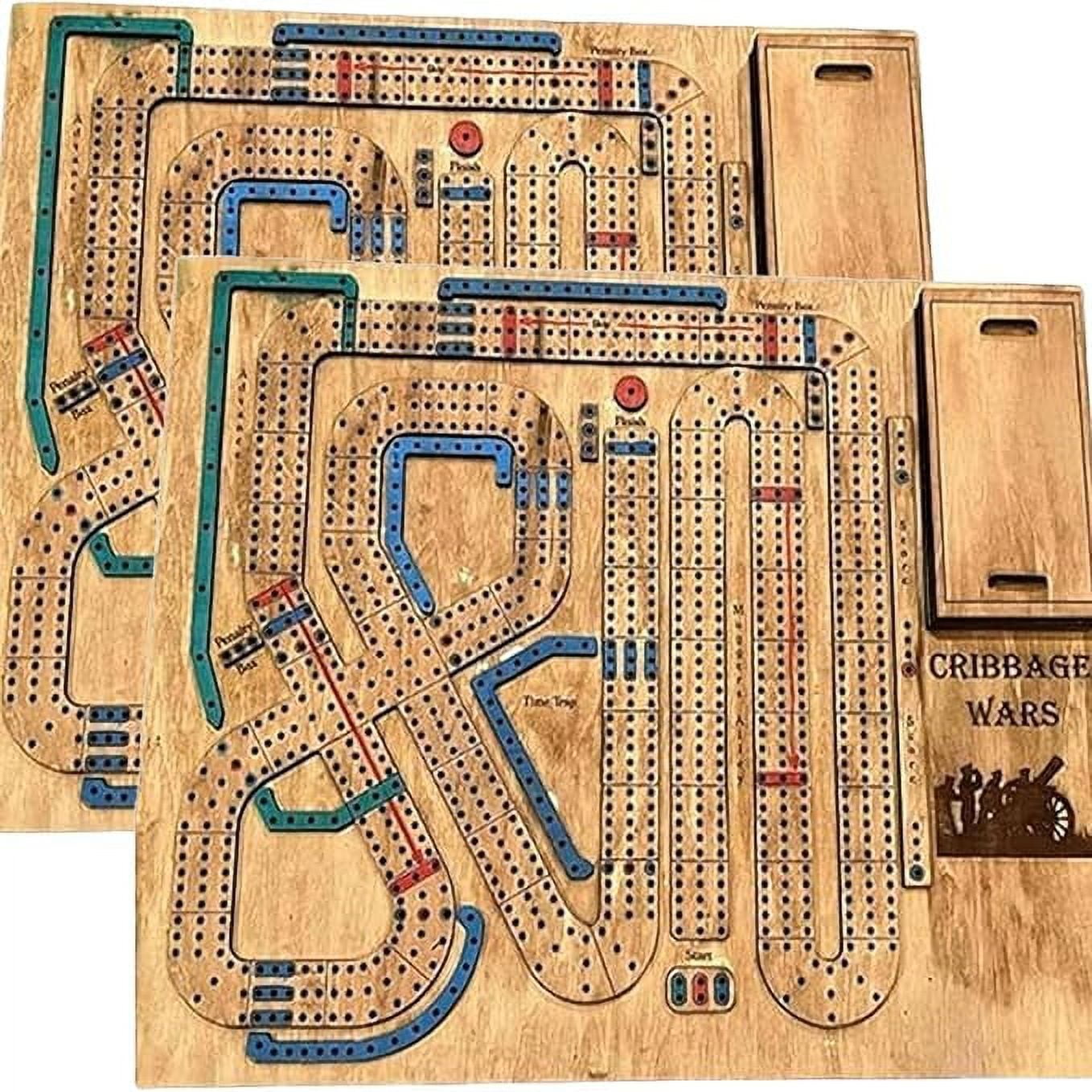 2PCS Cribbage Wars Board Game, Cribbage Wars, 2024 New Wooden Cribbage ...