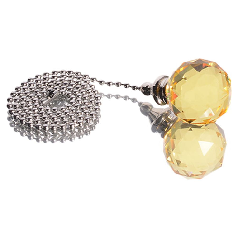 2PCS Crystal Ball Fan Pull Chains Prisms Pendants Hanging Fan Pulls for ...