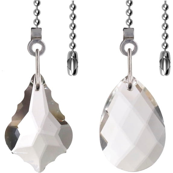 2PCS Crystal Ceiling Fan Pull Chain, Decorative Fan Pull Chain Pendant ...