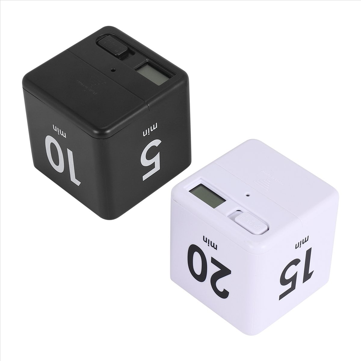 2PCS Cube Sensor Flip Timer Kitchen Timer Management and Countdown 1-3 ...
