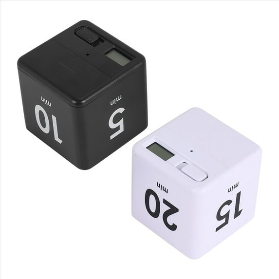 2PCS Cube Sensor Flip Timer Kitchen Timer Management and Countdown 1-3 ...
