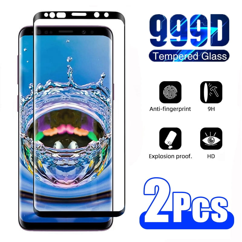 2PCS Curved Tempered Glass for Samsung S21 Ultra S8 S9 S10 Plus S10E ...