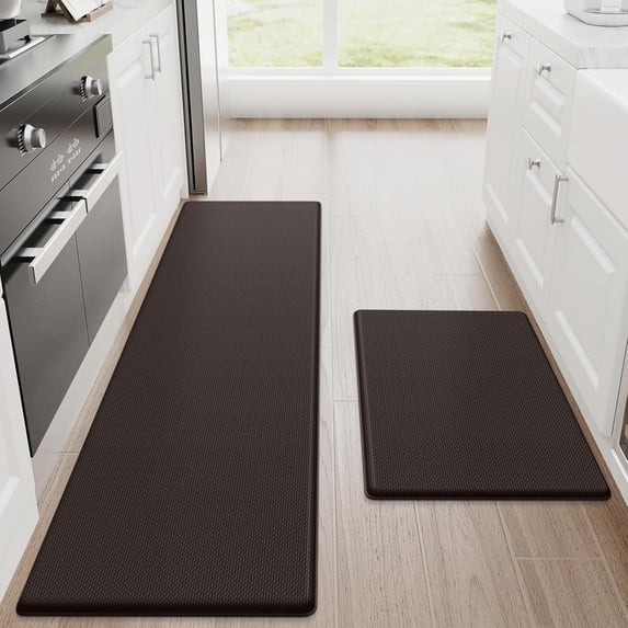 2PCS Cushioned Anti-Fatigue Kitchen Mats Non-Slip Waterproof Standing ...