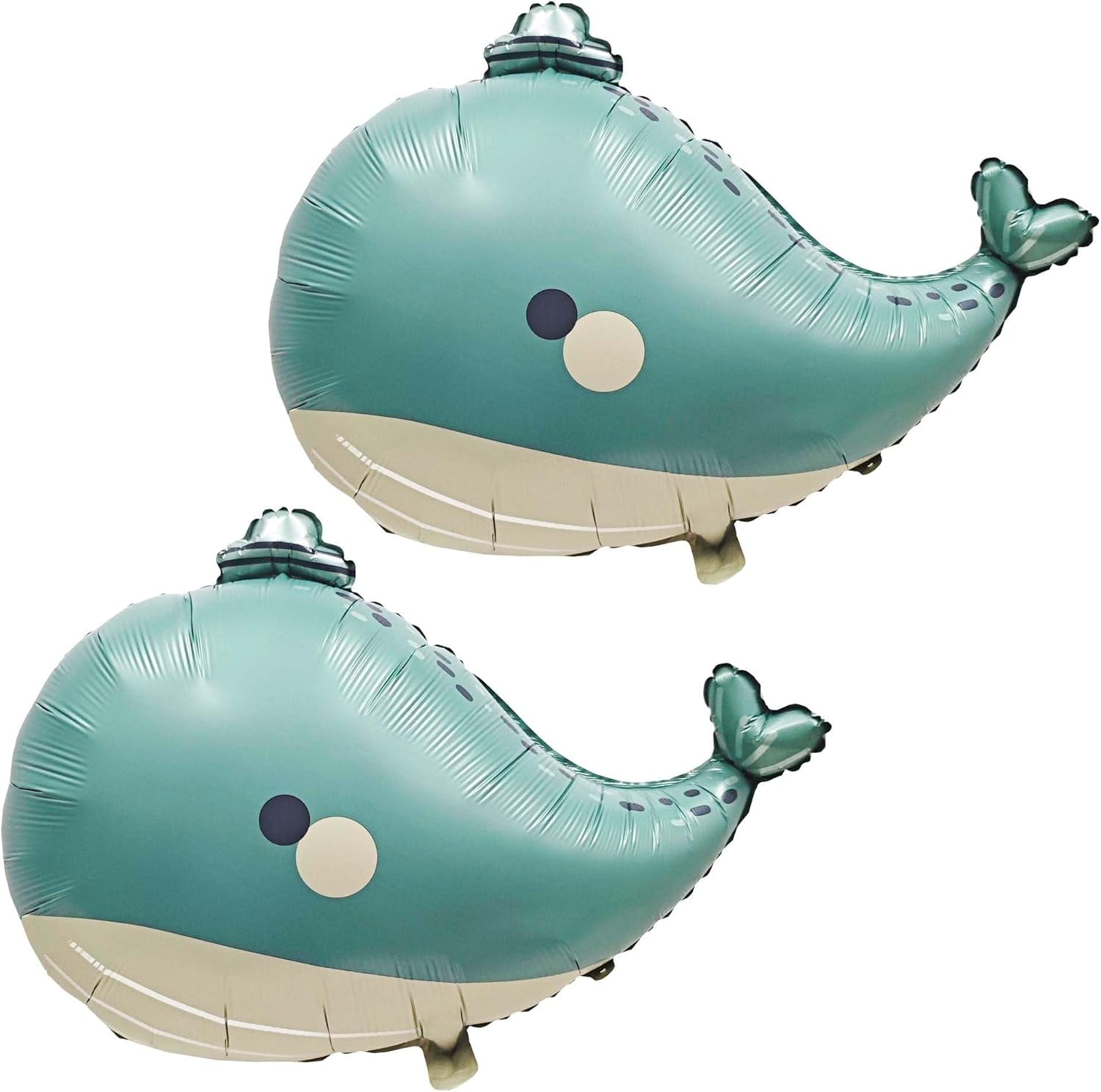 2PCS Cute hat Whale Balloon Big blue whale Foil Mylar Balloons Ocean ...