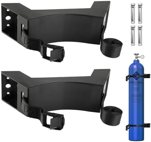 2PCS Cylinder Wall Mounted Brackets, Propane Tank Brackets, Durable ABS ...
