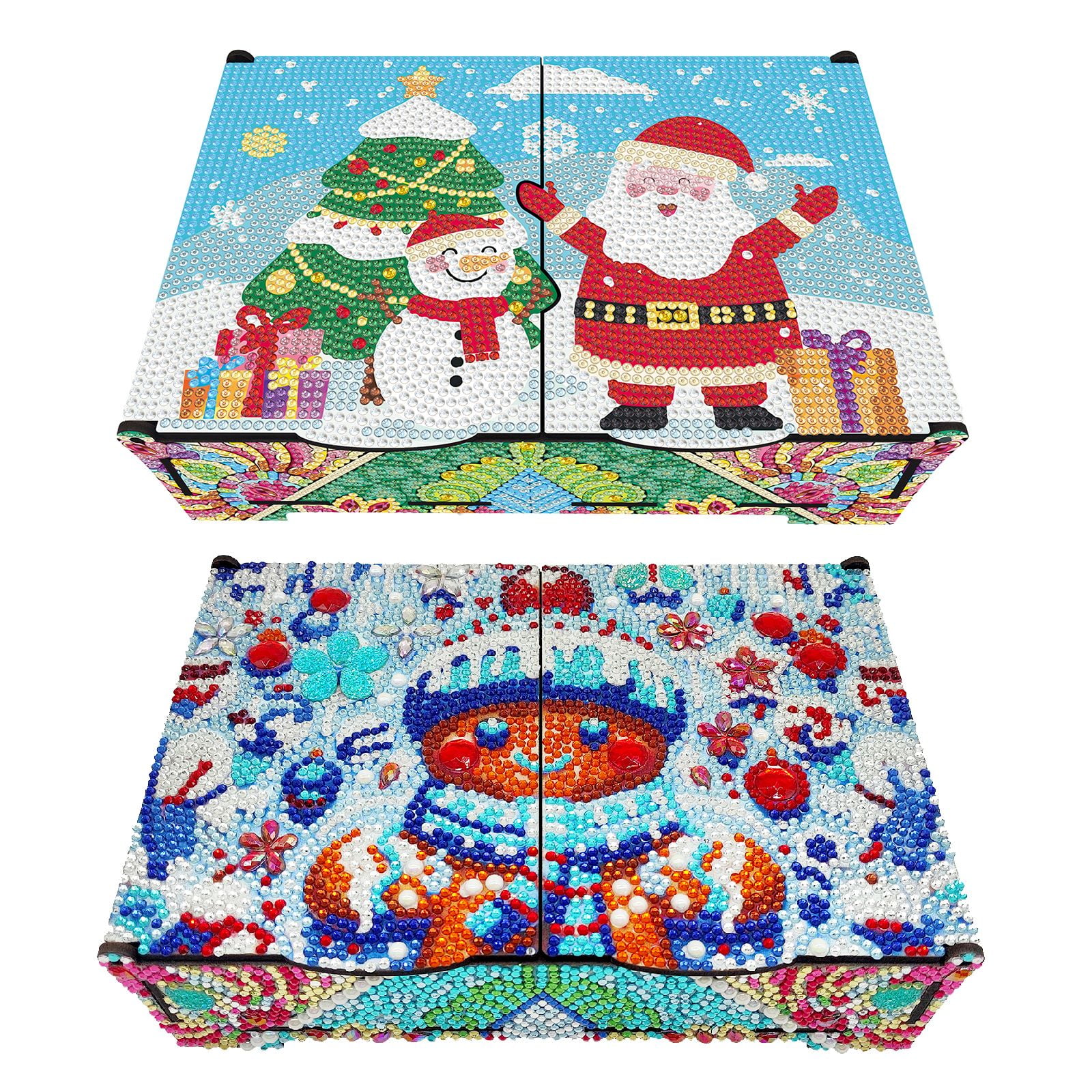 2PCS DIY Diamond Storage Box Diamond Art Painting Creative Design ...