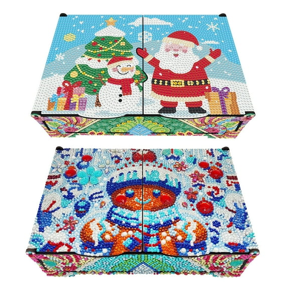 2PCS DIY Diamond Storage Box Diamond Art Painting Creative Design ...