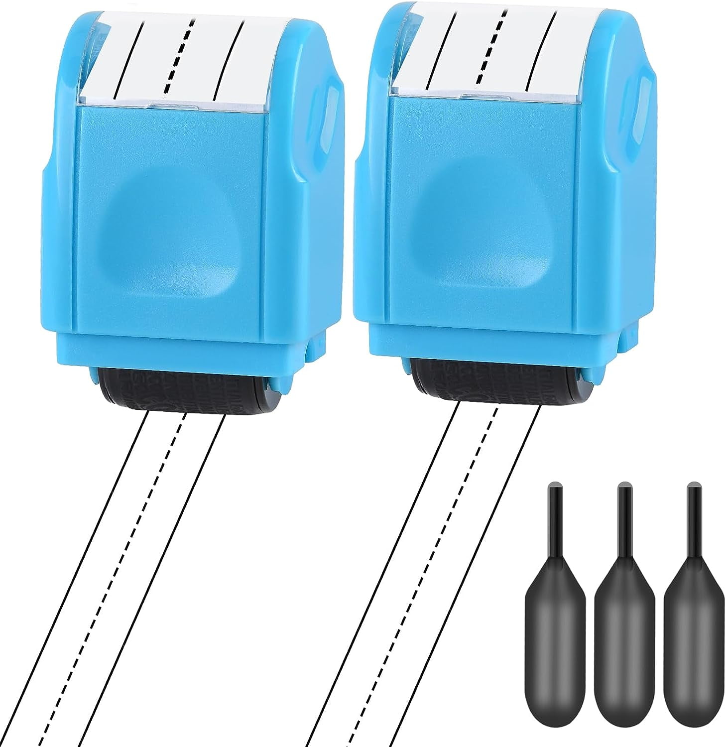 2PCS Dashed Handwriting Lines Roller Stamp, Self-Inking Practice Line ...