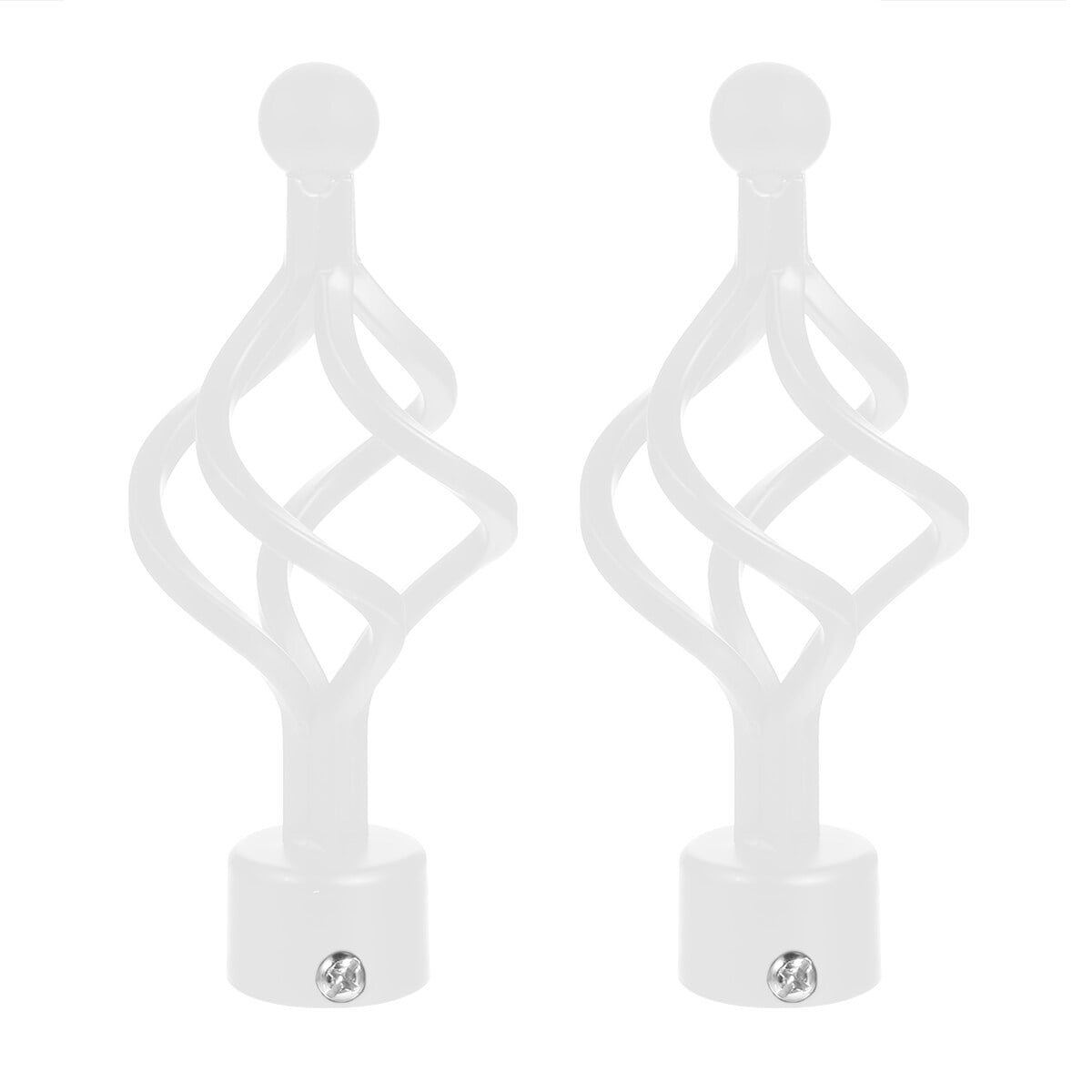 2pcs Decorative Curtain Rod End Curtain Rod Head Plug Window Curtain Rod Finals