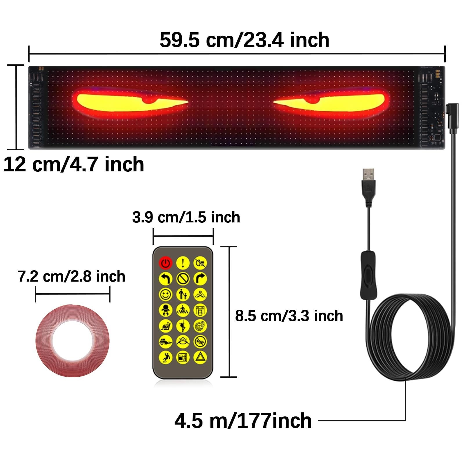 2PCS Devil Eyes Light For Cars,Colorful Eye Lamp Soft Screen for Car ...