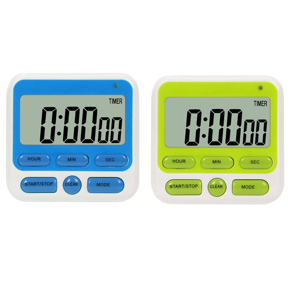 2PCS Magnetic Countdown Digital Kitchen Timer with Large LCD Display ...