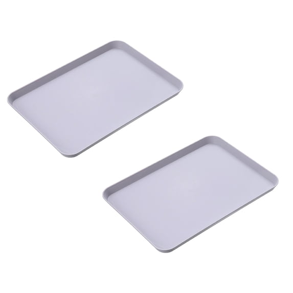 2PCS Dinner and Serving Tray, Decorative Unbreakable Wheat Straw Tea ...