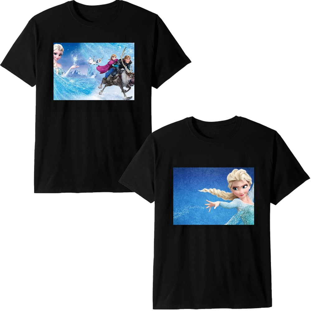 2PCS Disney Frozen Elsa Anna Boys and Toddlers' Tee Shirt Funny Round ...