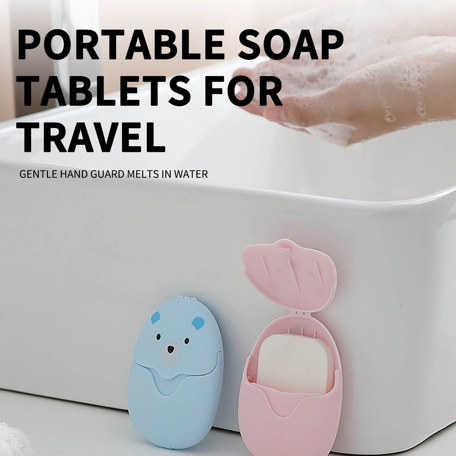 2PCS Disposable Portable Soap Tablets-Student Hand Washing Clean Soap ...