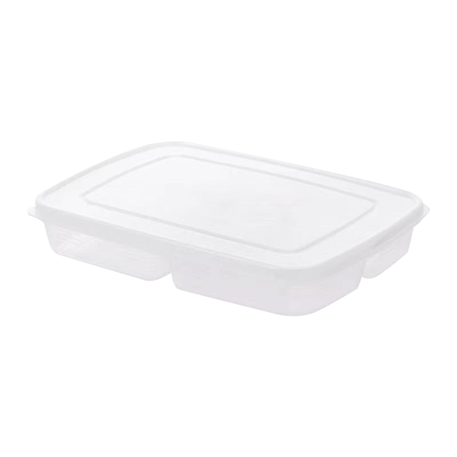 2PCS Divided Veggie Tray with Lid, Clear Plastic 4 Grids Divided Veggie ...