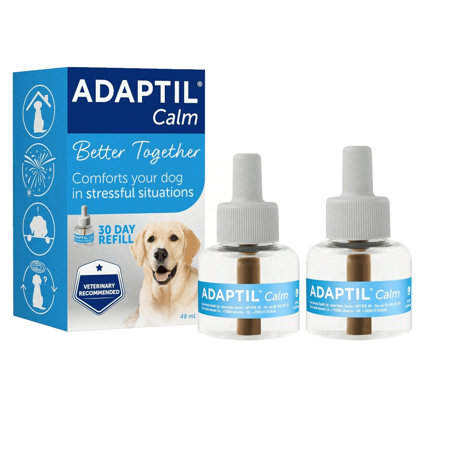 2PCS Dog Calming Pheromones Diffuser, Appeasing Pheromone Diffuser to ...
