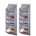 2PCS Door Shoe Rack with Deep Pockets for 12 Pairs of Shoe Organizer ...