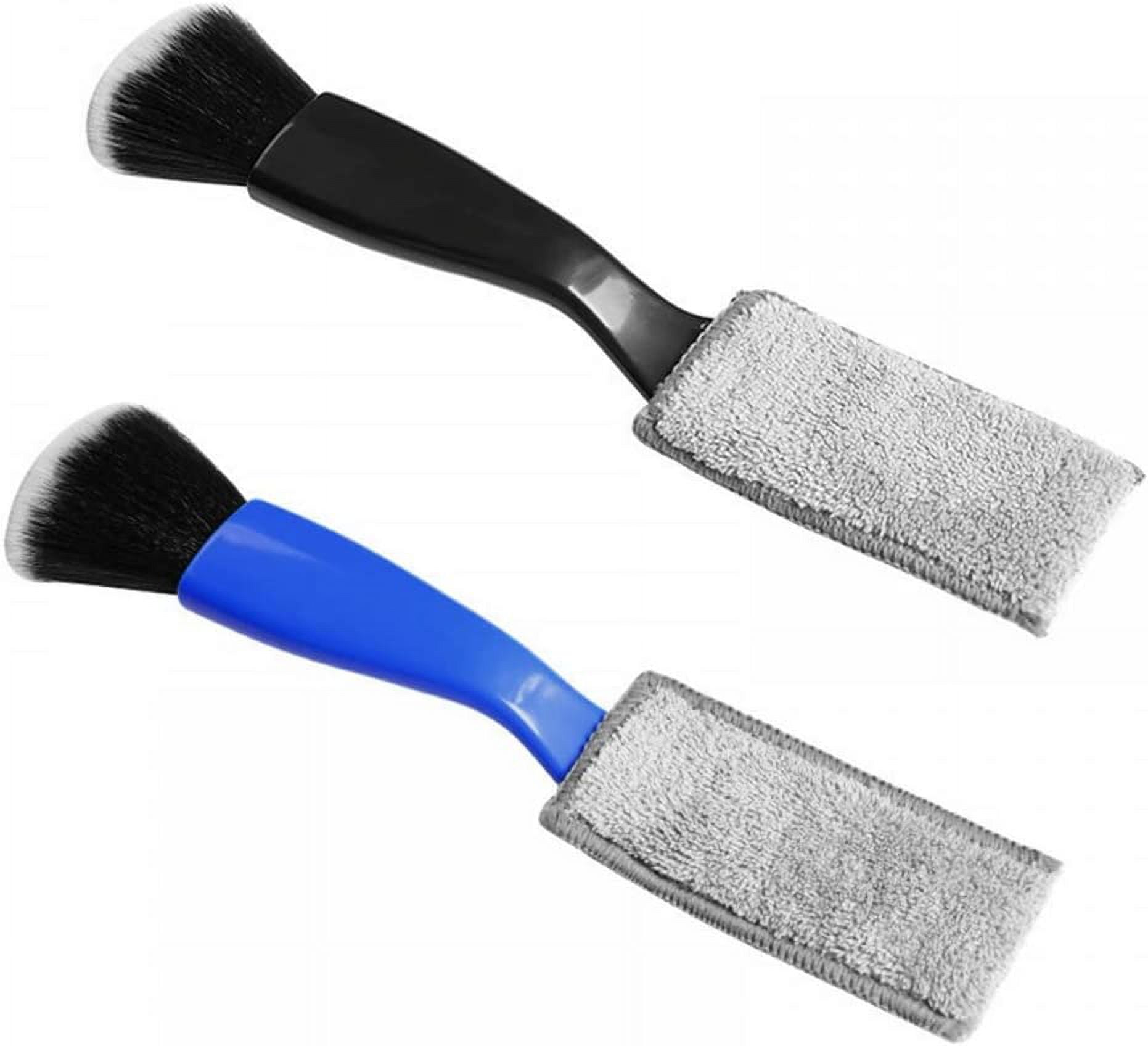 2PCS Double Head Car Brushes, Portable Car Detailing Brushes Soft Dense ...