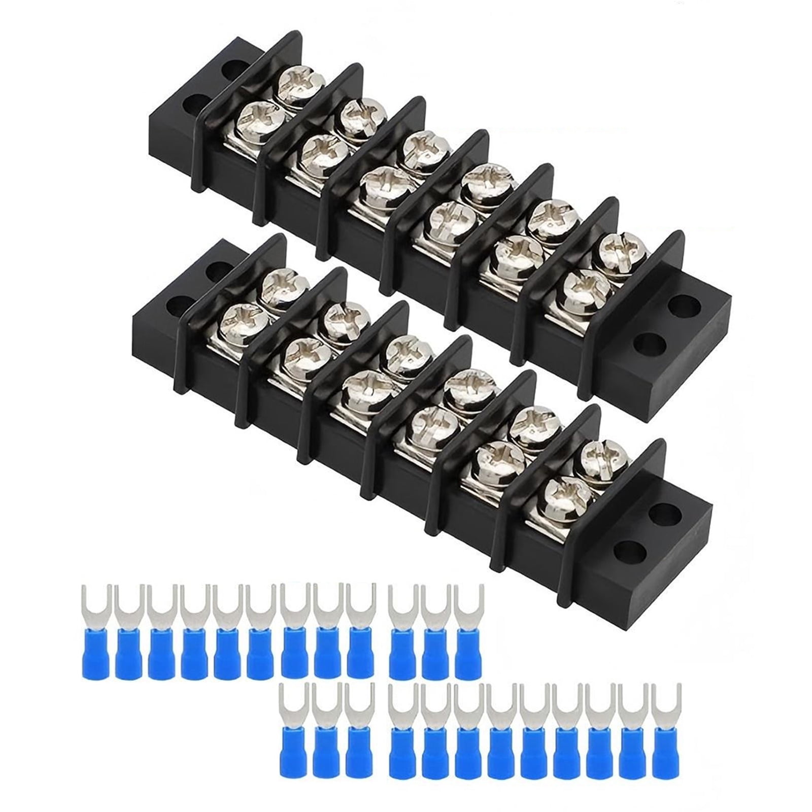 2PCS Double Row 2-12 Position Screw 12 Circuits Blocks 200v-450v For ...