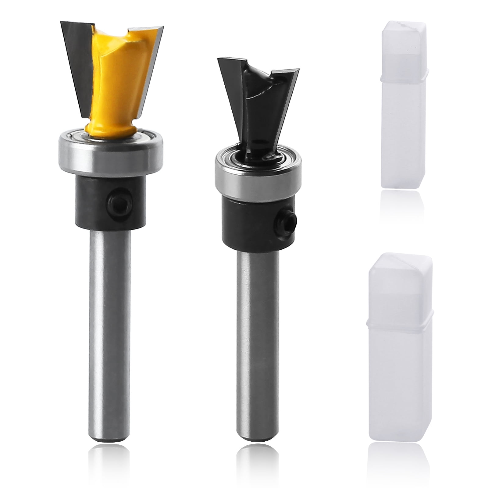 2PCS Dovetail Router Bits 1/4 Inch Shank Dovetail Joint Router Bit Set ...