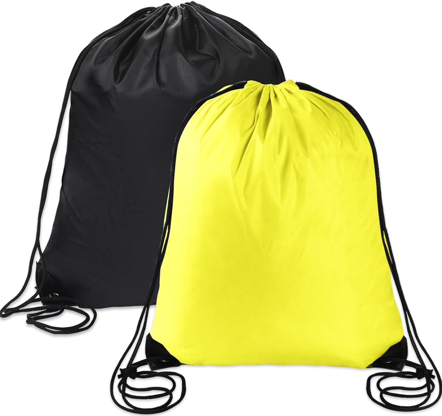 2PCS Drawstring Bags PE Bags Drawstring Gym Bag Fluorescent Green Draw ...