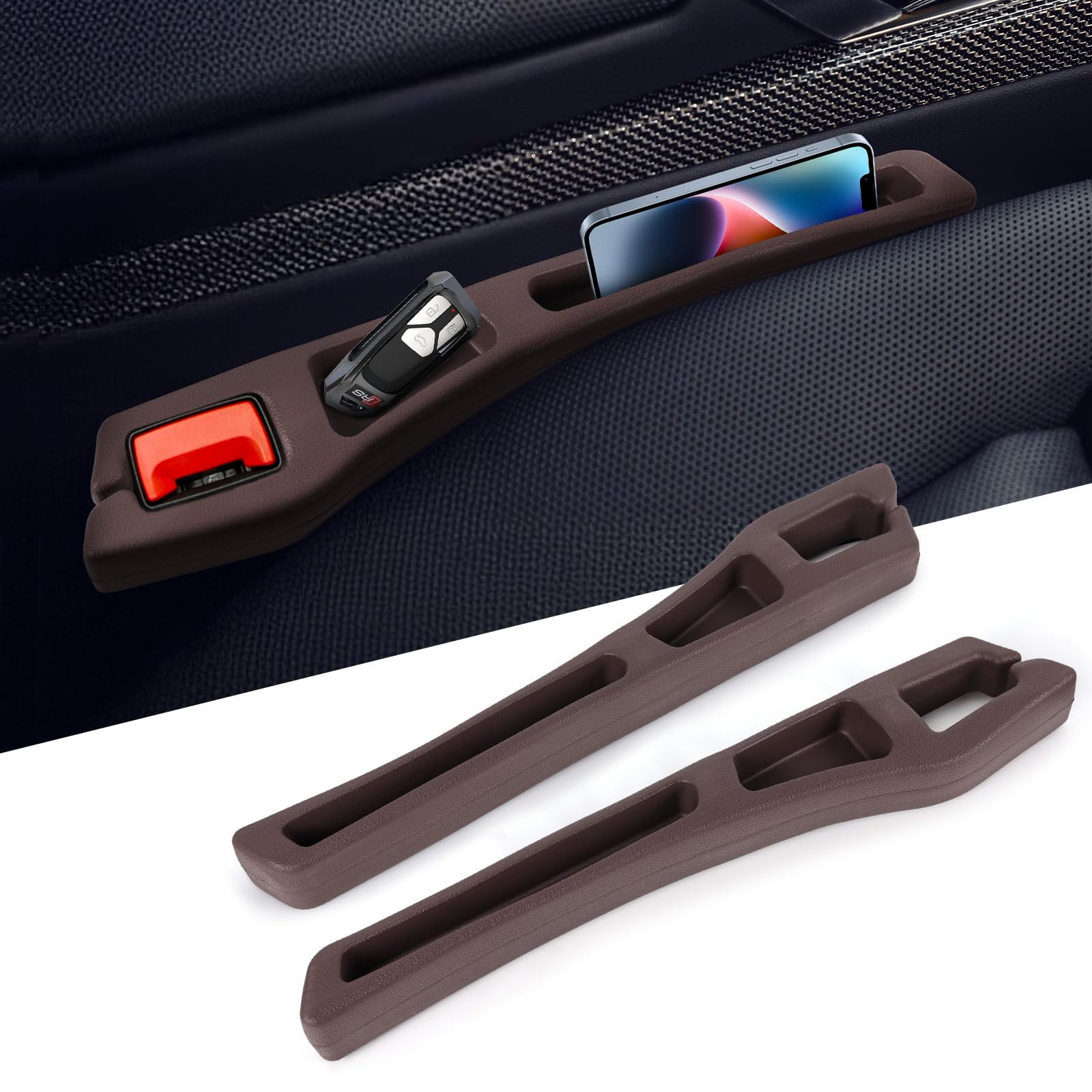 2PCS No Drop Seat Guard, Car Seat Gap Filler, Multi-Function Car Side ...