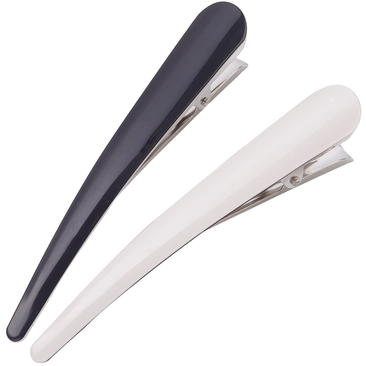 2PCS Duck Billed Hair Clips Large Alligator Curl Long Clips with Teeth ...