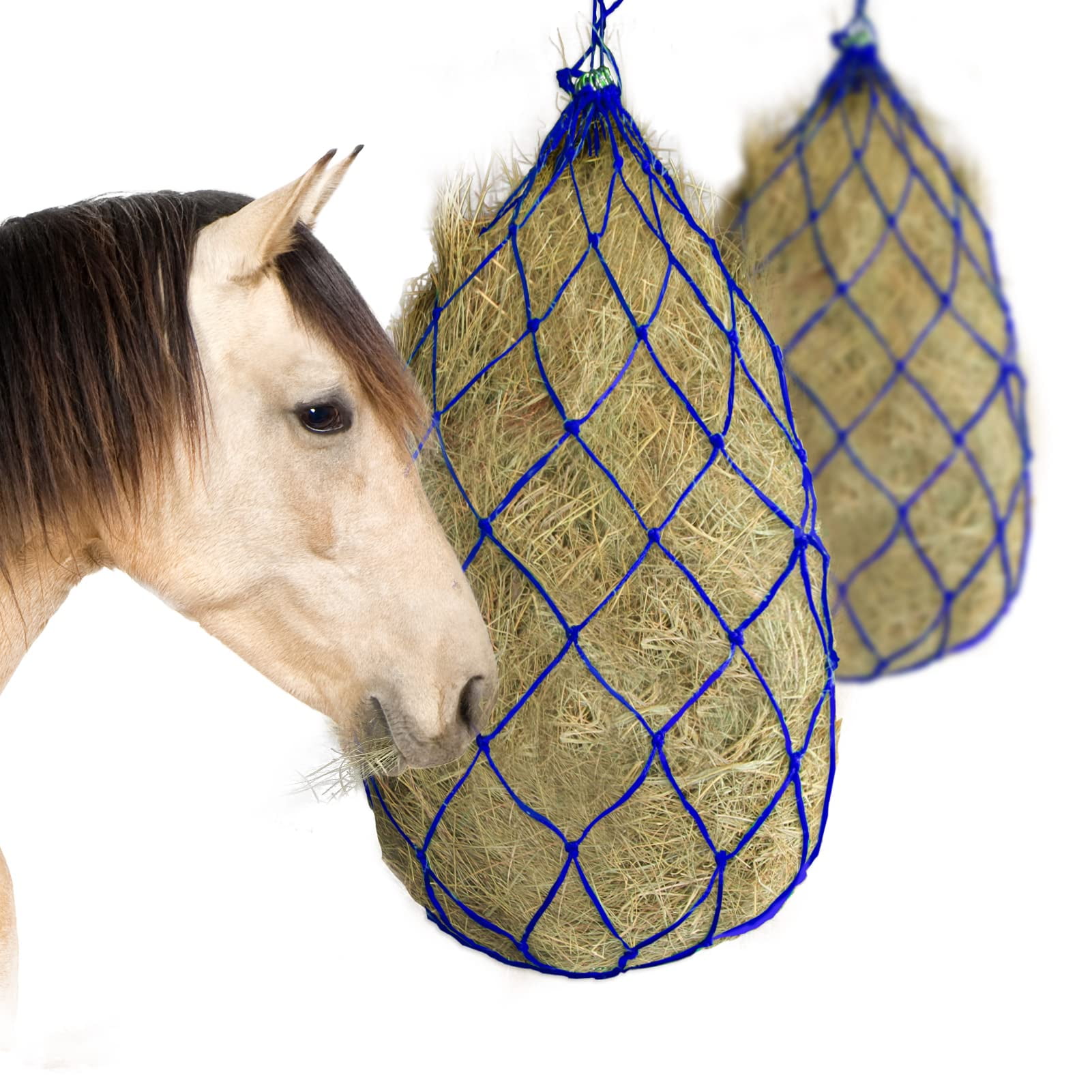 2PCS Durable Slow Feed Hay Net for Horses 40” Length with Strong 4x4 ...