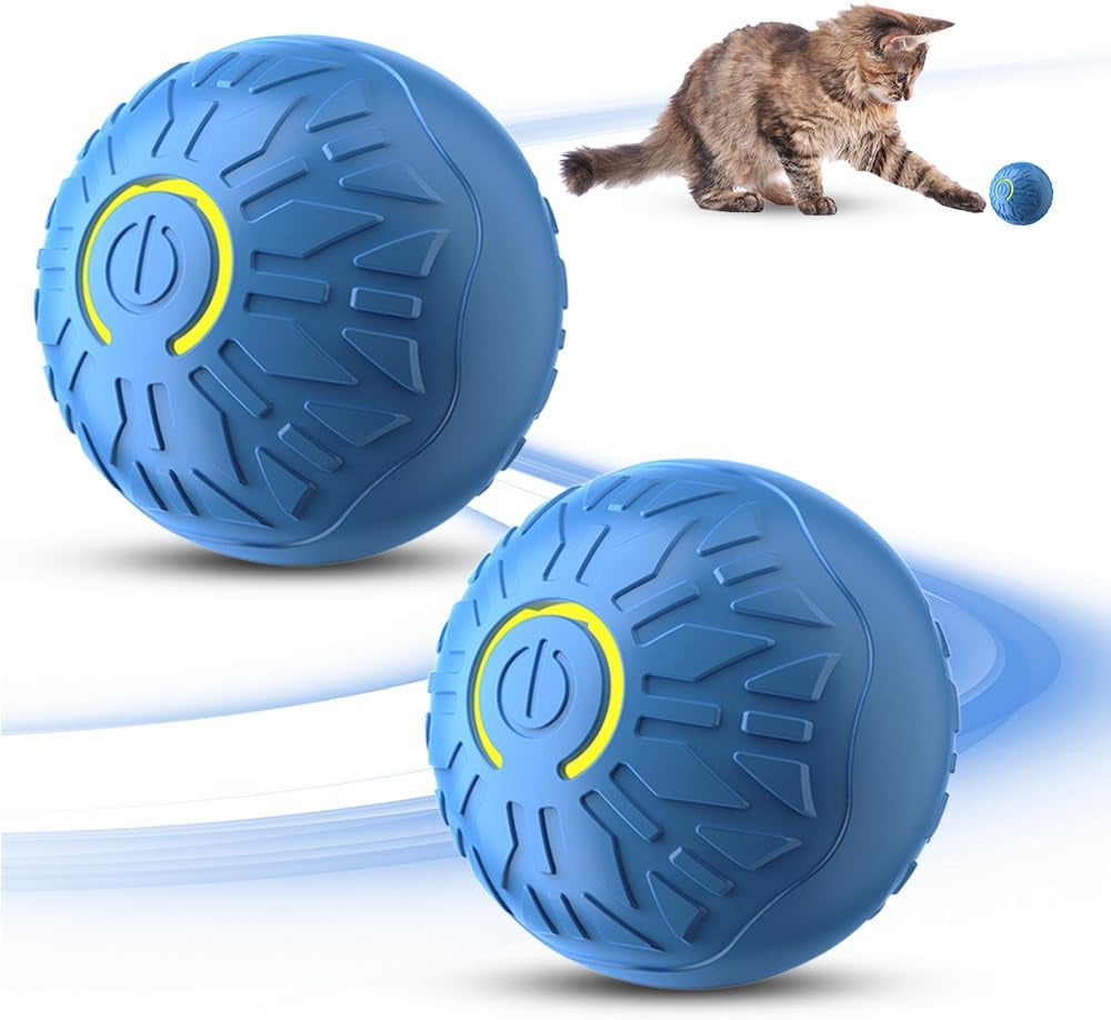 2PCS Duraspin Dog Ball, 2025 Upgrade Vibrating Dog Ball Interactive Pet ...