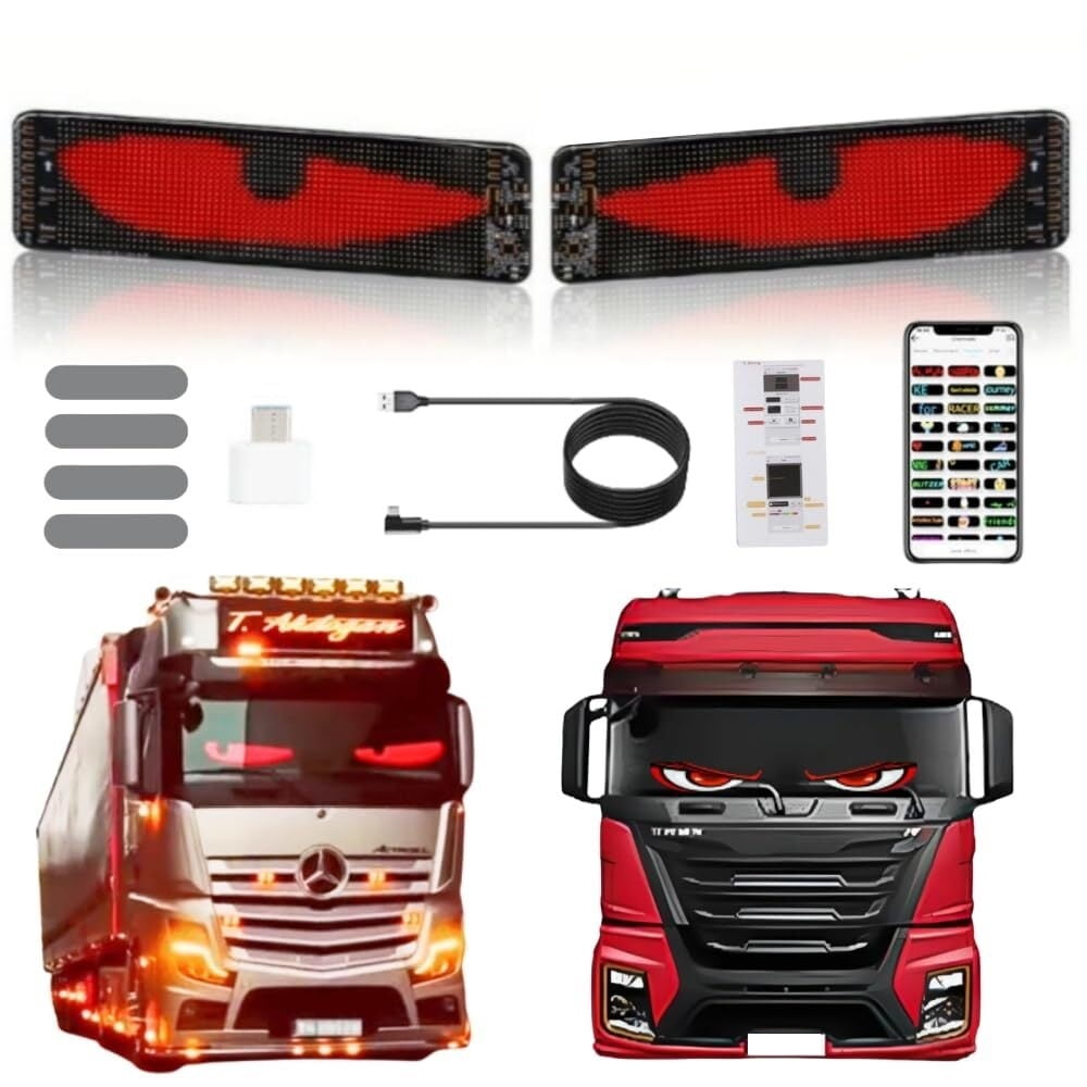 2PCS Dynamic Animated LED Car Eyes Halloween, Blinking LED Devil Eyes ...